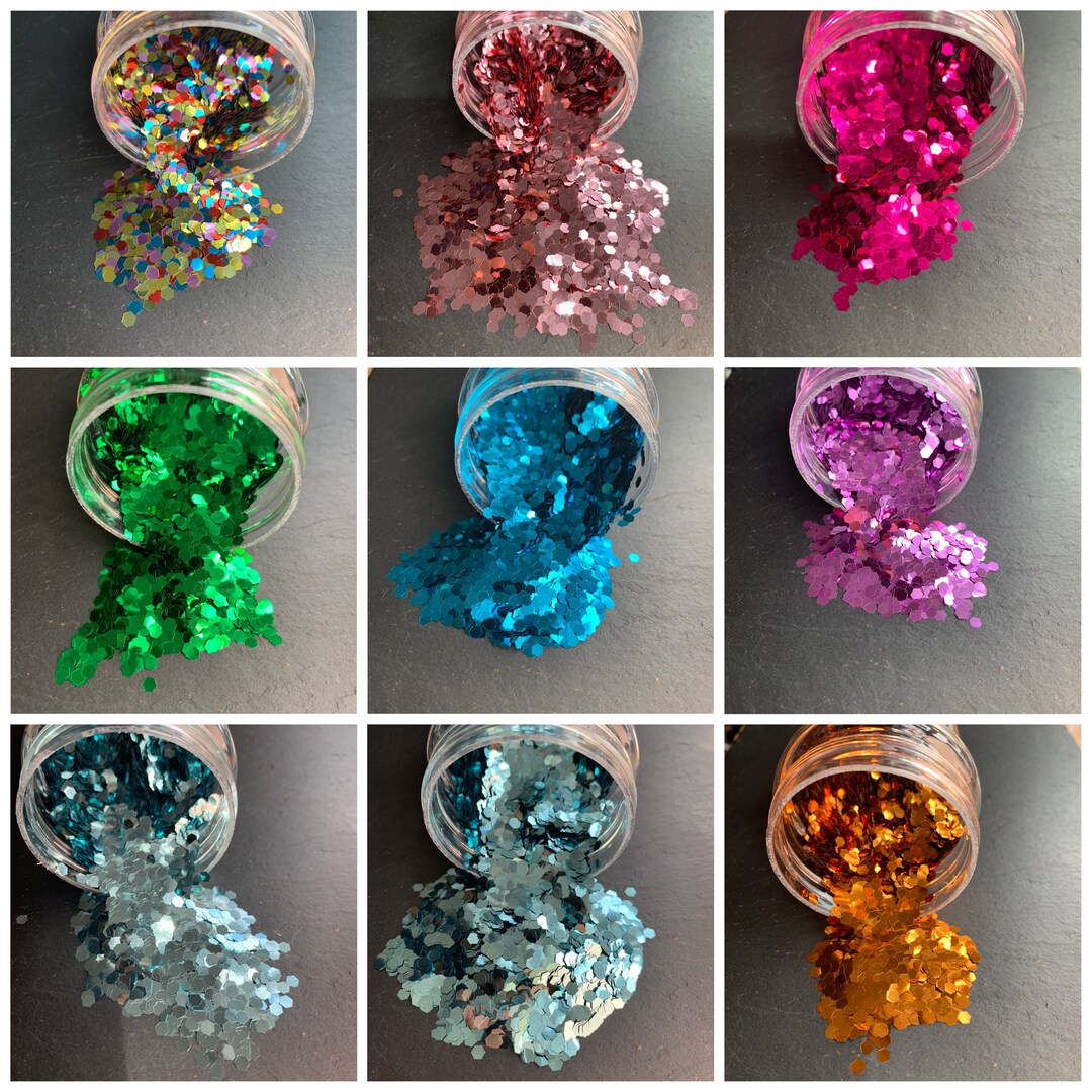 Fine, Chunky, and Super-chunky Glitter Colorful Bag Shaker 25g, 55g ...