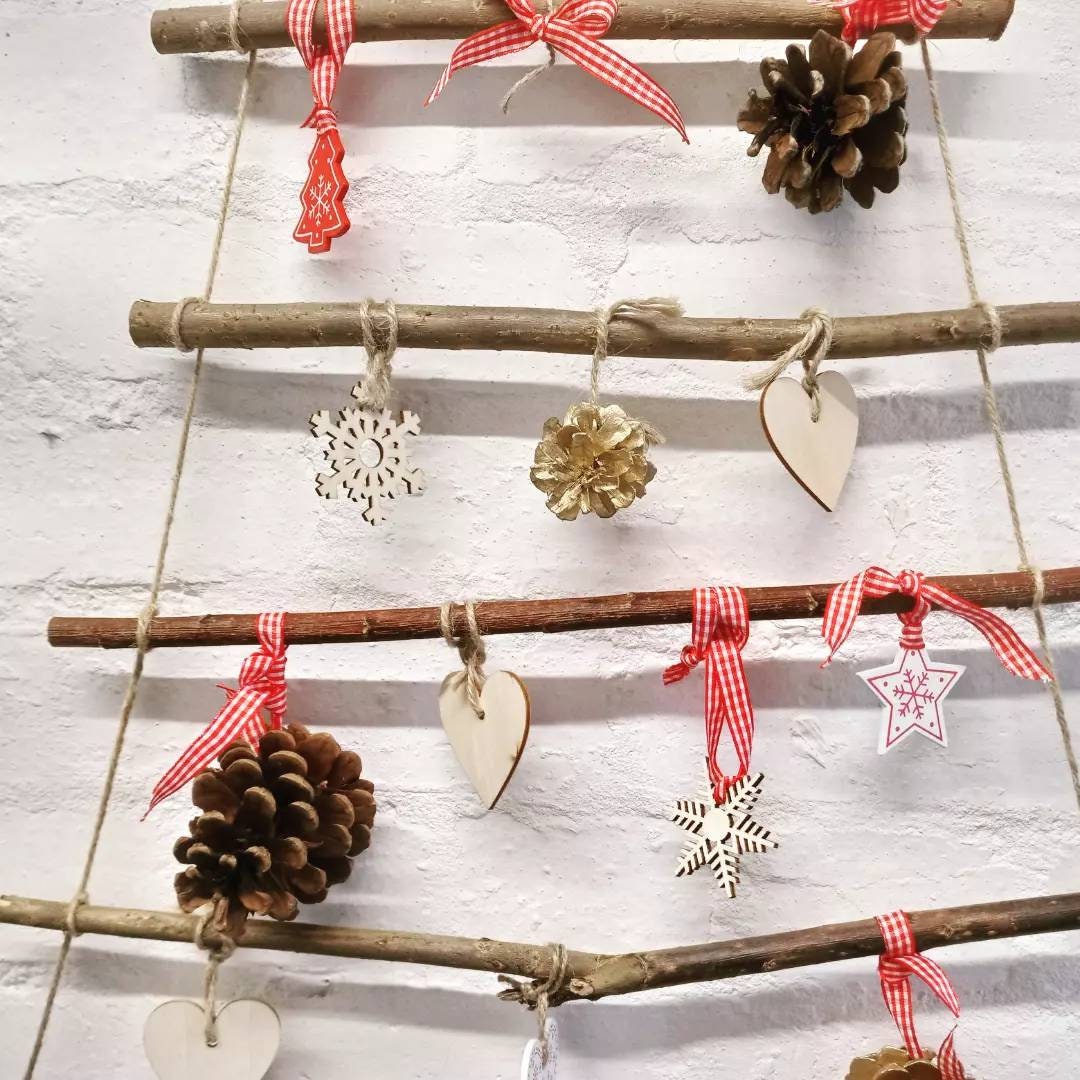 Scandi Ladder Christmas Tree Kit : Willow Sticks Rustic Christmas Tree ...