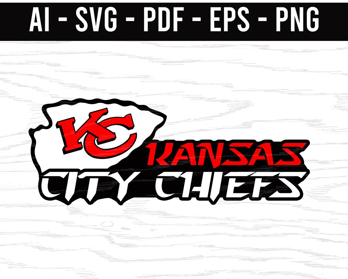 Kansas City Chiefs Lettering SVG png ai eps pdf NFL sports | Etsy