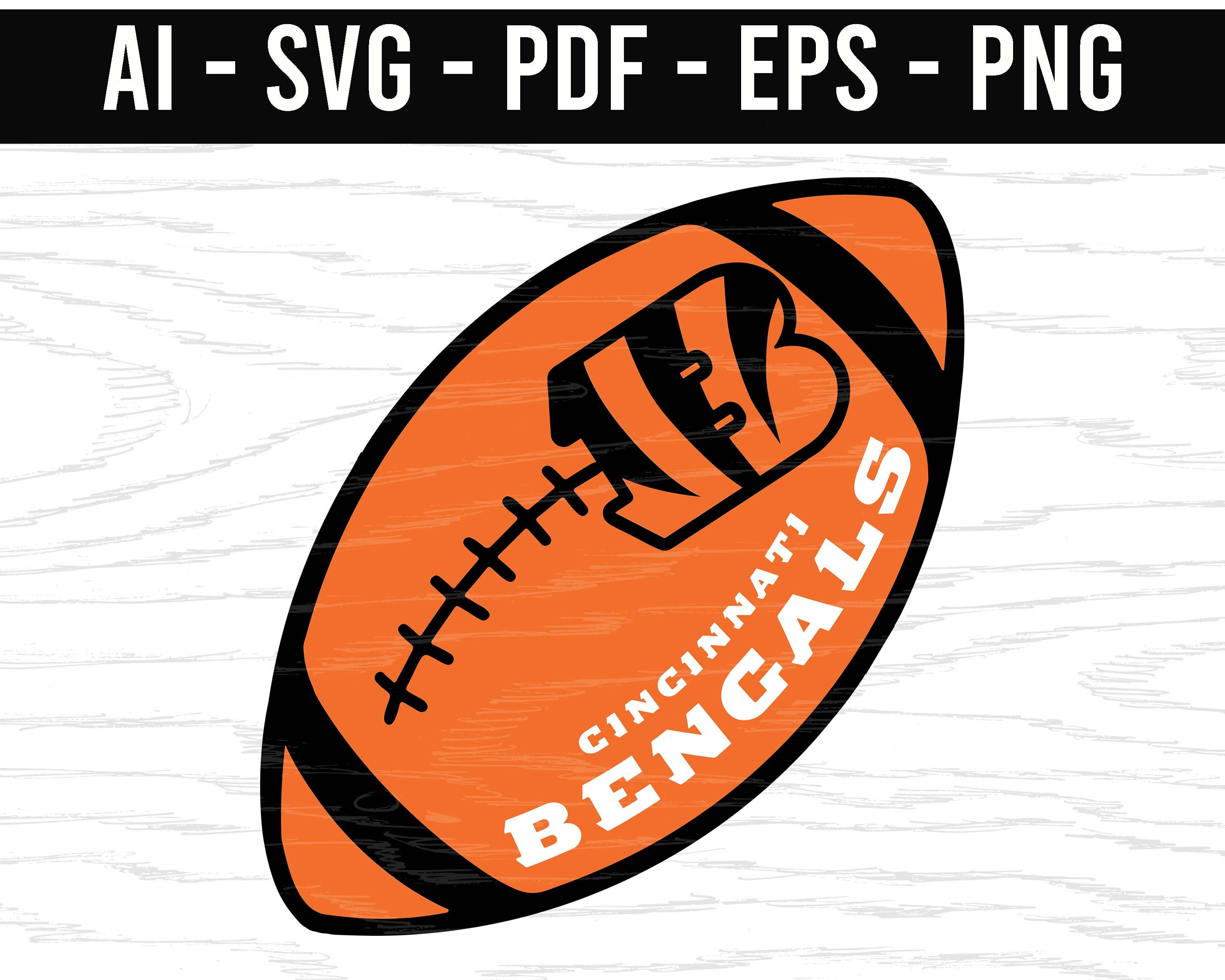 Cincinnati Bengals ball Logo SVG png ai eps pdf NFL sports | Etsy