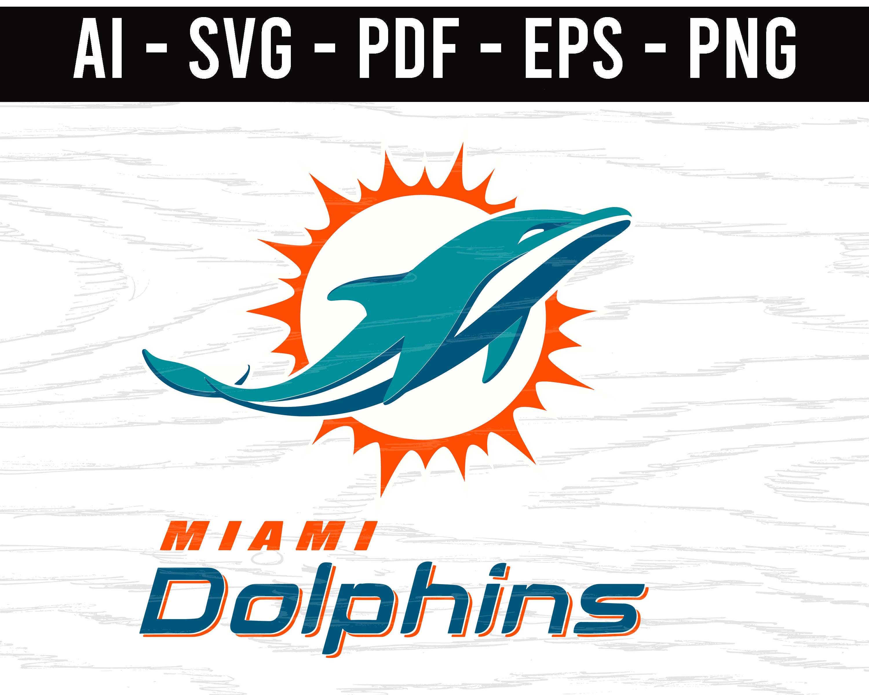 Miami Dolphins SVG png ai eps pdf NFL sports Logo Football cut | Etsy