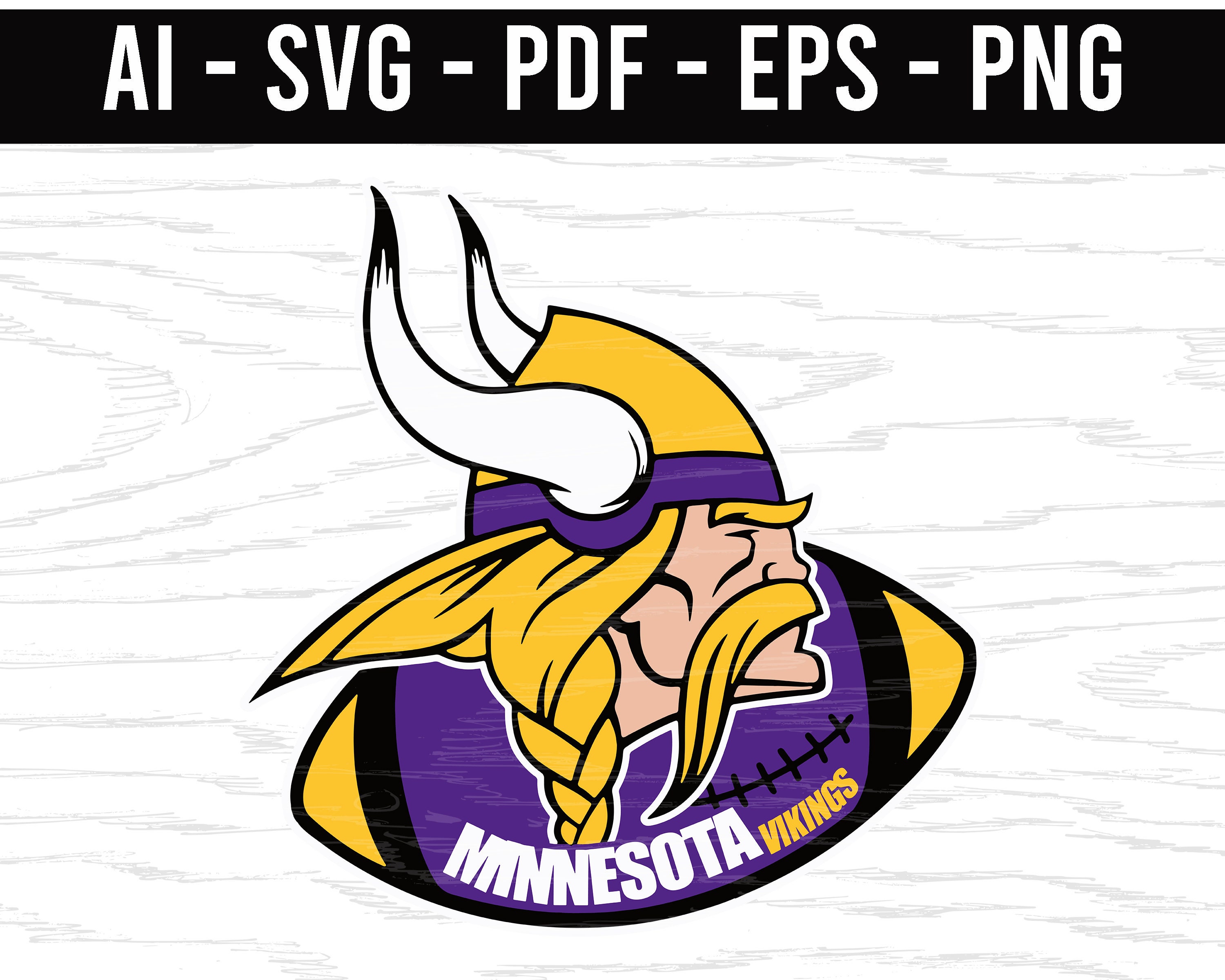 Minnesota Vikings Ball SVG png ai eps pdf NFL sports Logo | Etsy