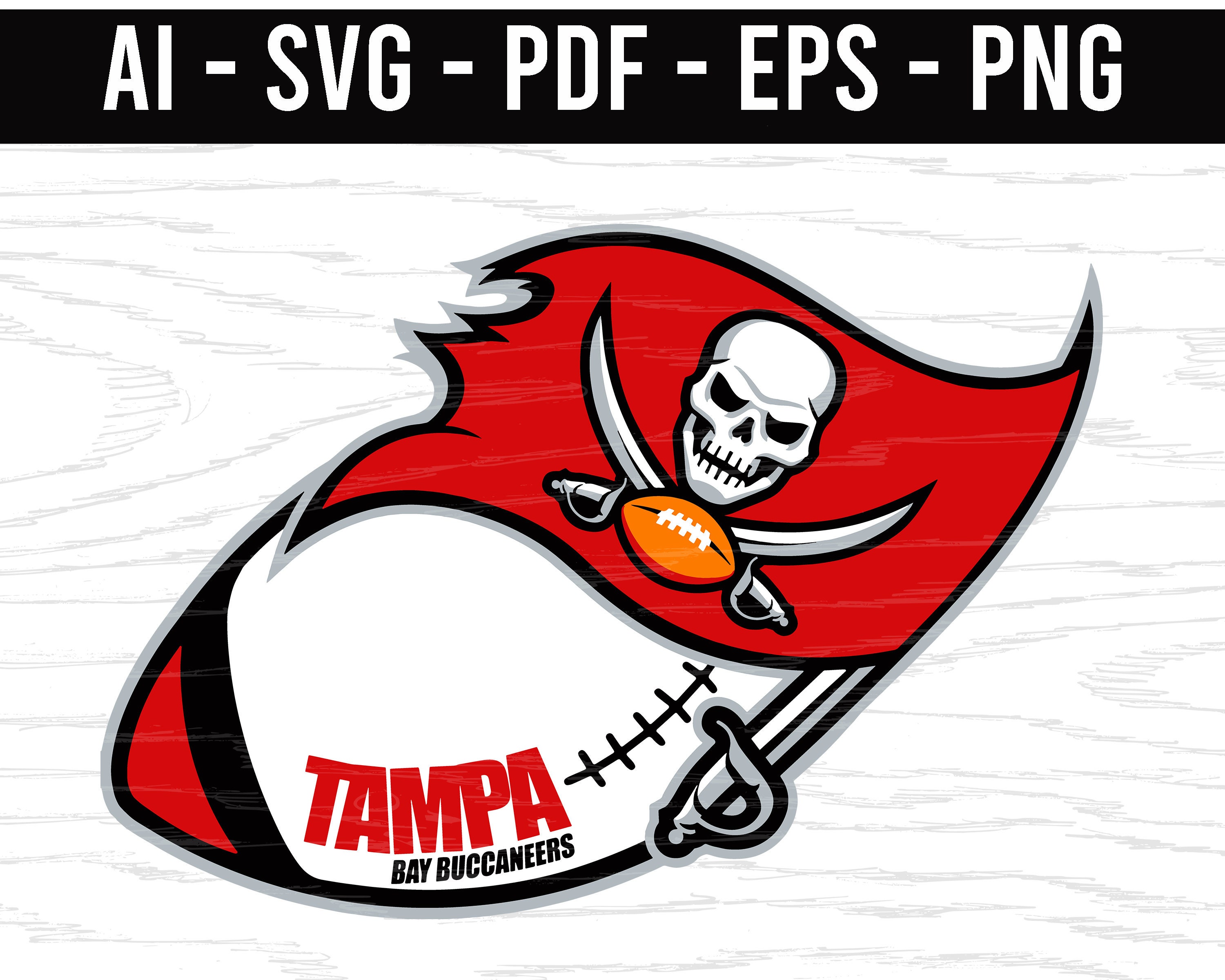 Tampa Bay Buccaneers Logo Ball SVG png ai eps pdf NFL sports | Etsy