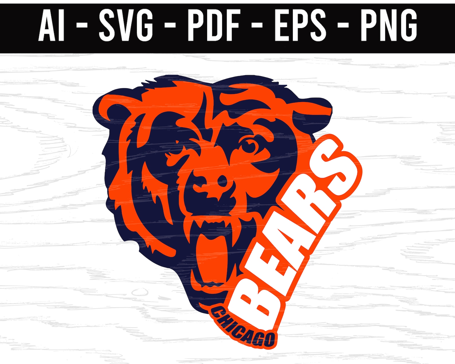 Chicago Bears SVG png ai eps pdf NFL sports Logo Football cut | Etsy