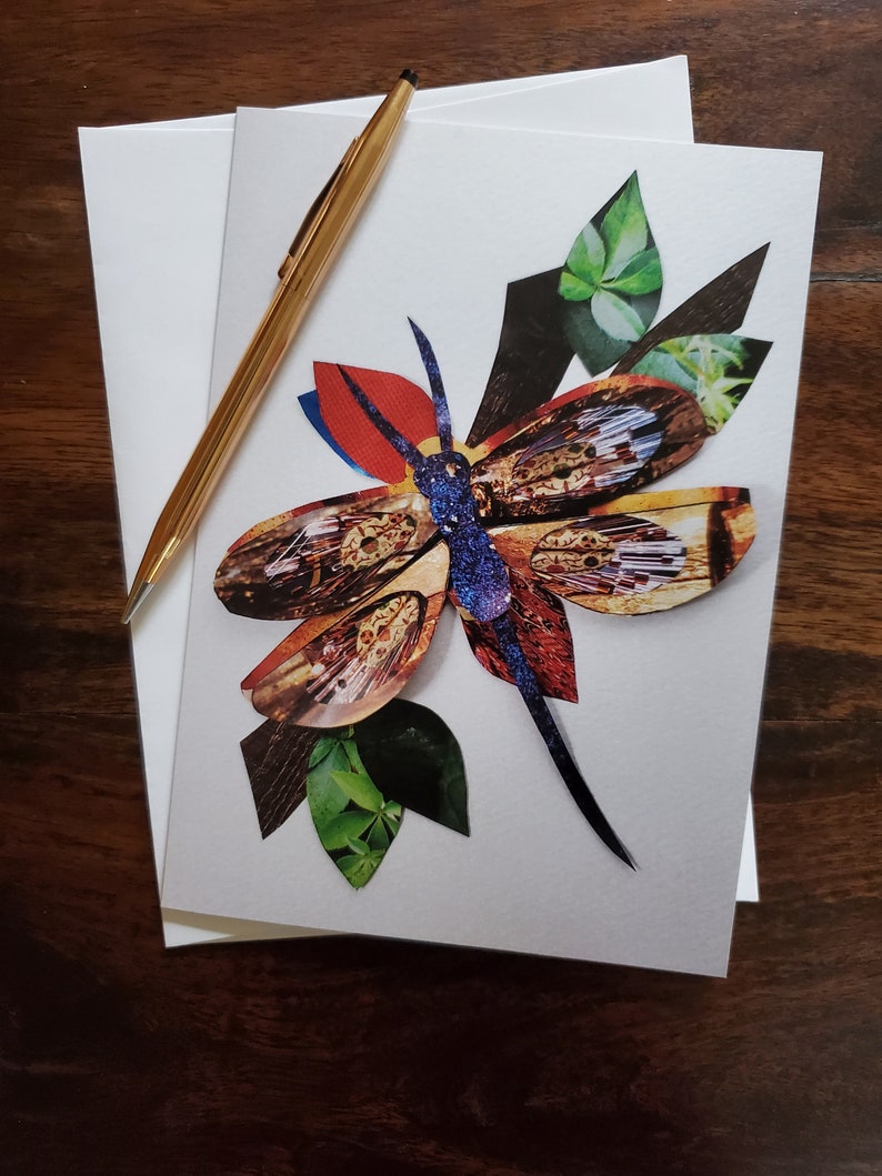 Dragonfly Greeting Card Handmade - Etsy