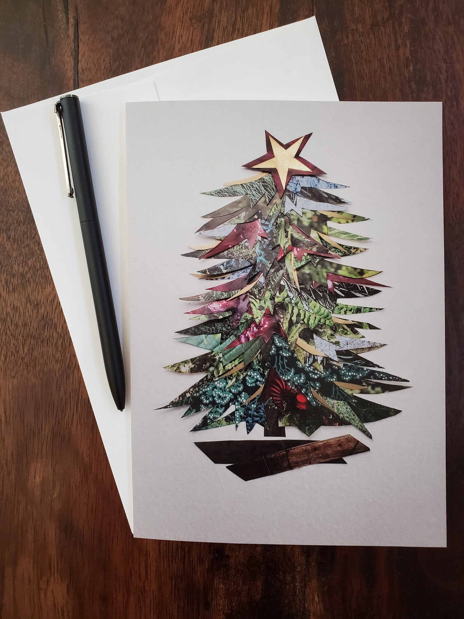 Holiday Christmas Tree Greeting Card | Handmade - Etsy