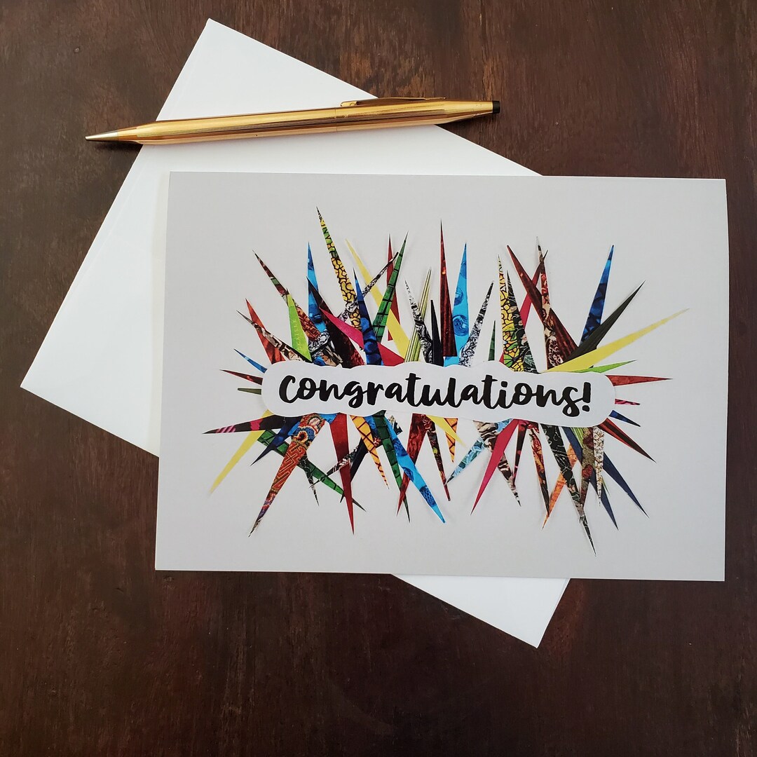 Congratulations! Greeting Card | Handmade - Etsy