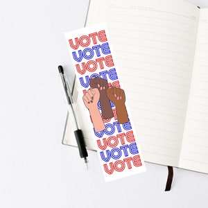 Laminated Vote Bookmark, Feminist Bookmark, Diversity Bookmark ...