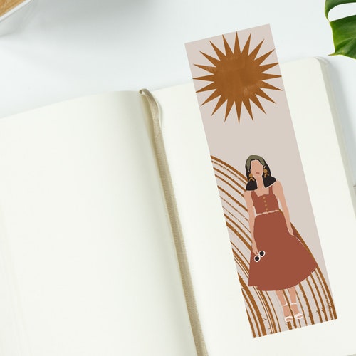 Laminated Boho Rainbow and Sun Illustrated Bookmark Bohemian - Etsy