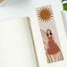 Laminated Boho Rainbow and Sun Illustrated Bookmark, Bohemian Bookmark ...