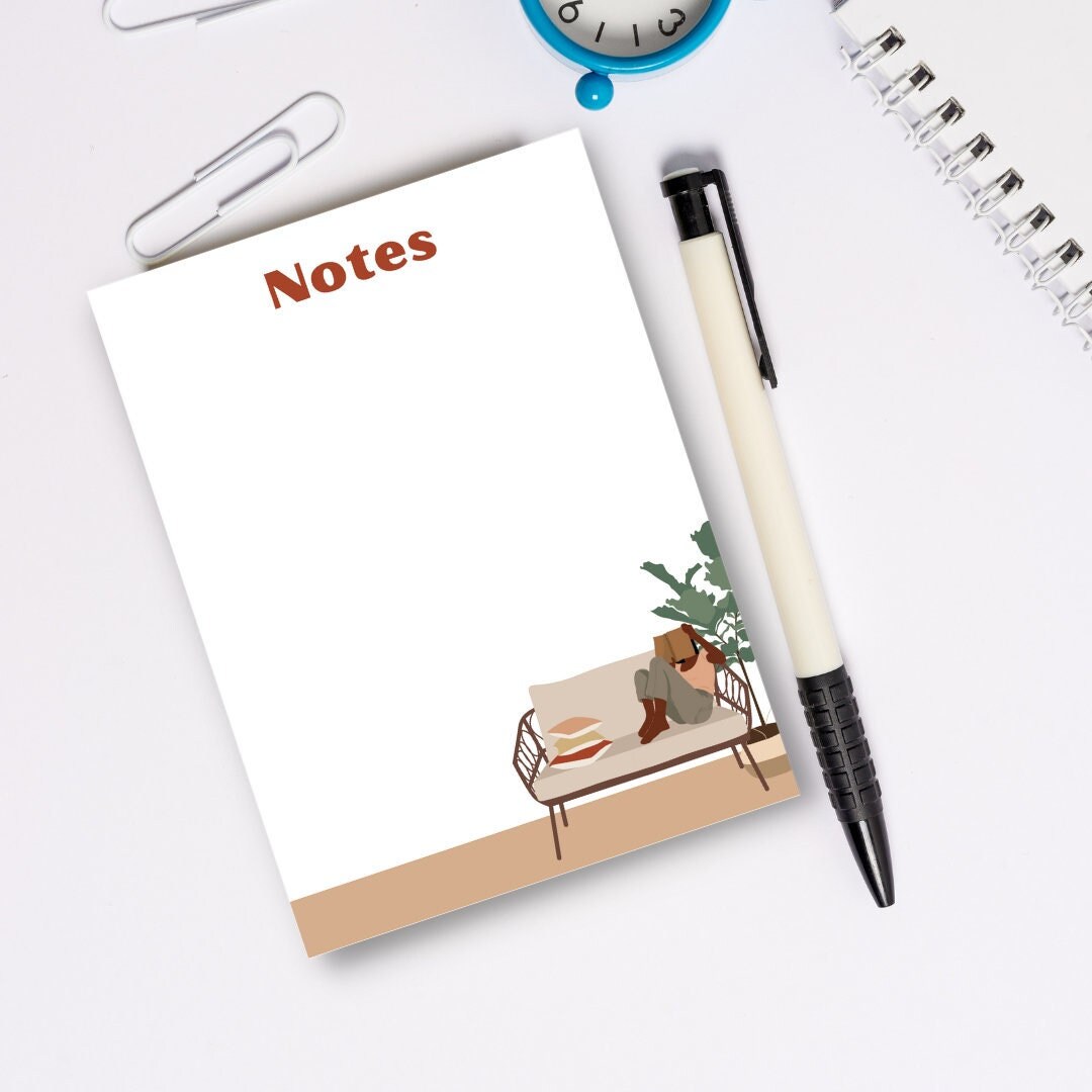 Book Lover Notepad, Reader Notepad, Black Woman Notepad, Black Woman ...