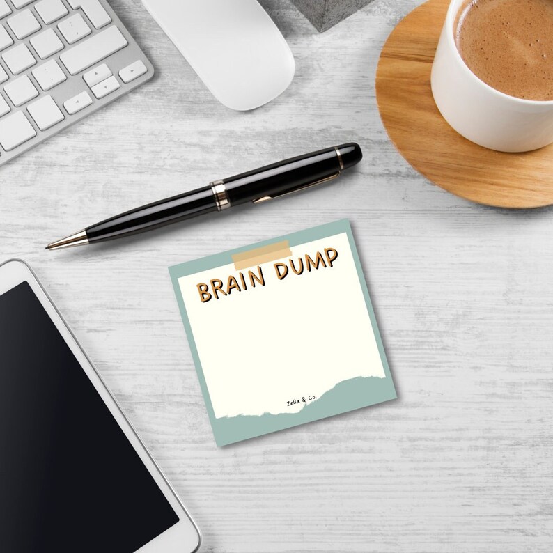 Mental Health Brain Dump Sticky Note Mental Health Notes - Etsy
