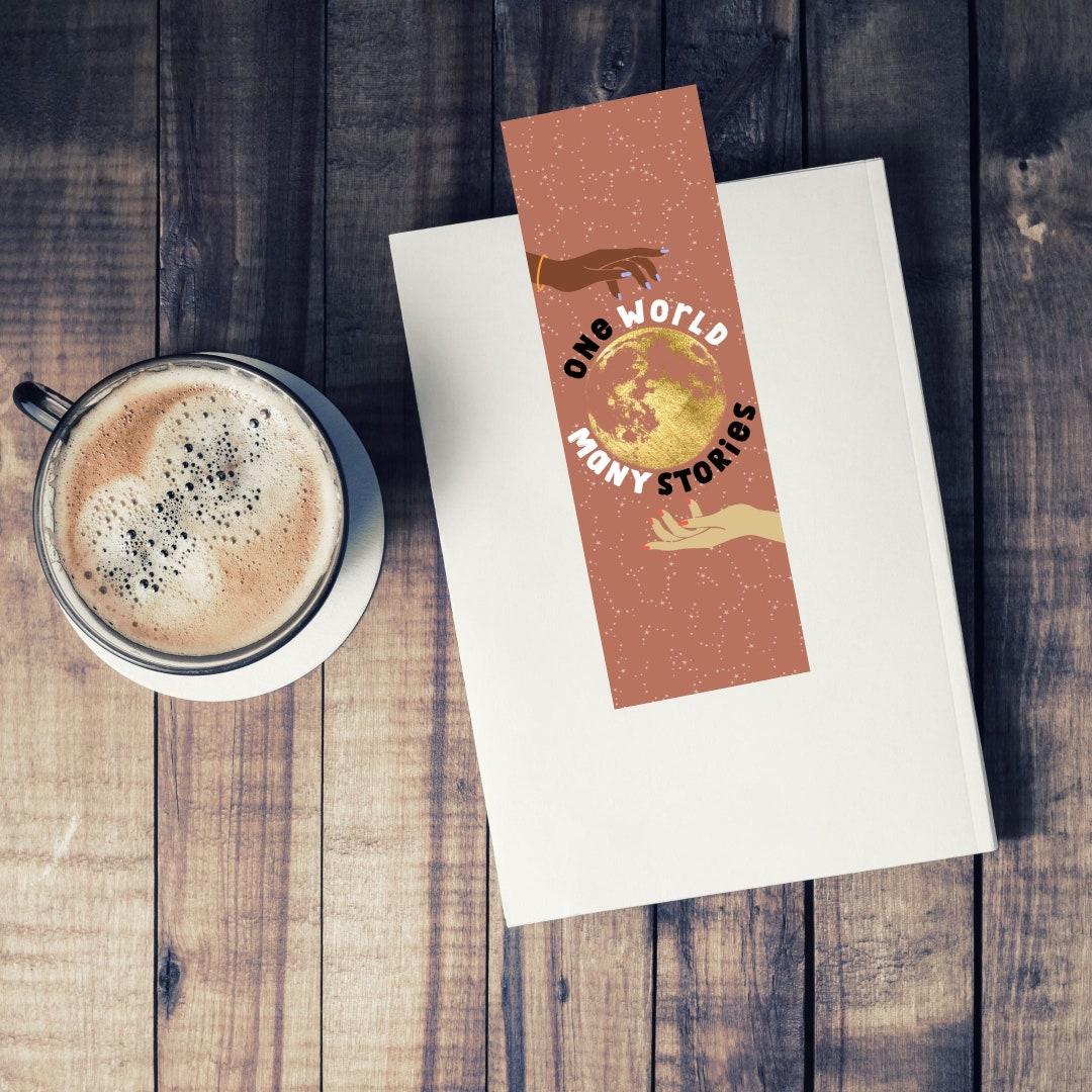 Laminated One World Many Stories Bookmark, Laminated Bookmark, Diverse ...