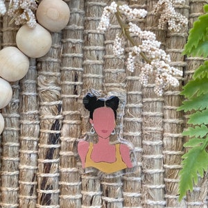 African American Woman Acrylic Lapel Pin, Black Woman Rubber Pin Back ...