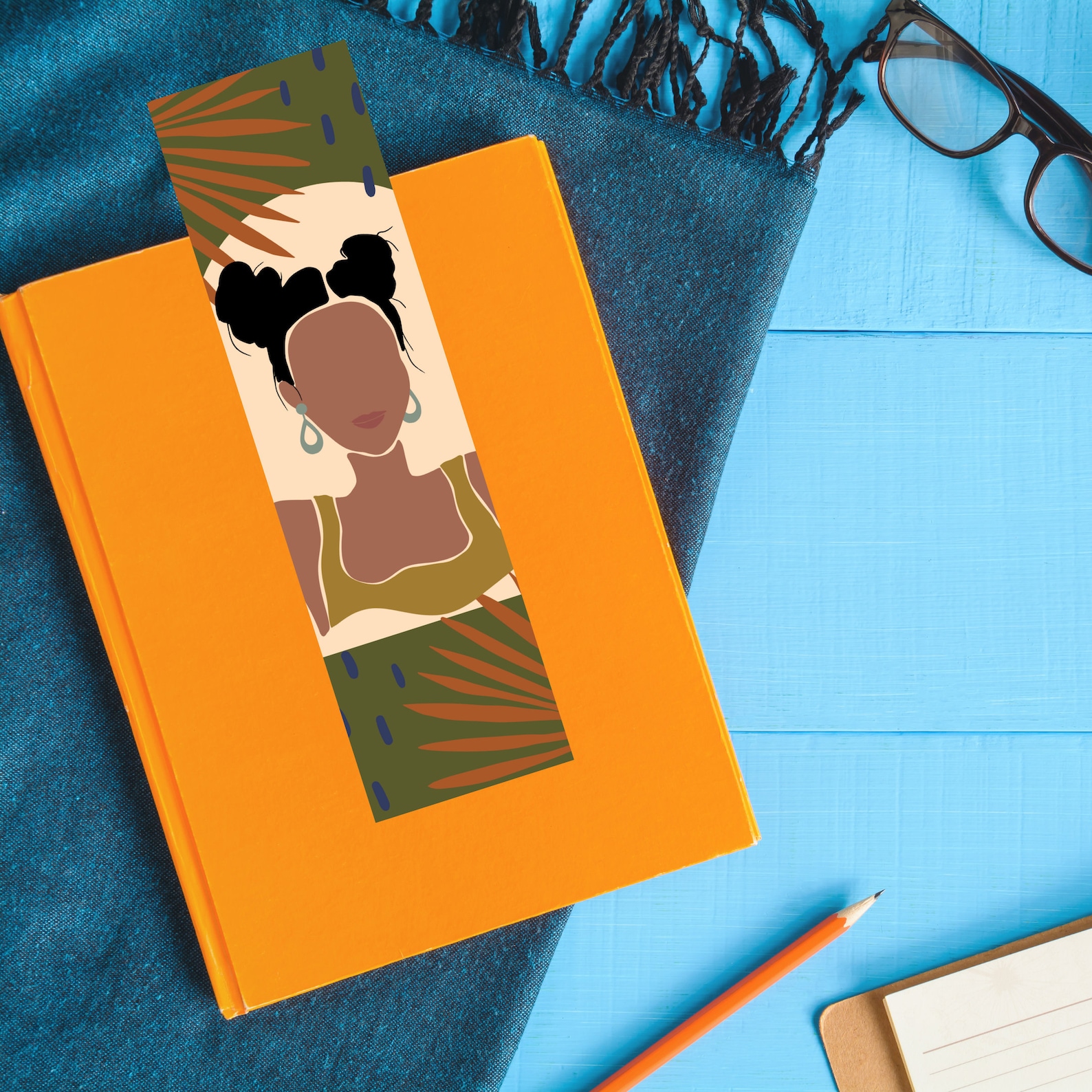 African American Woman Bookmark Abstract Woman Bookmark - Etsy