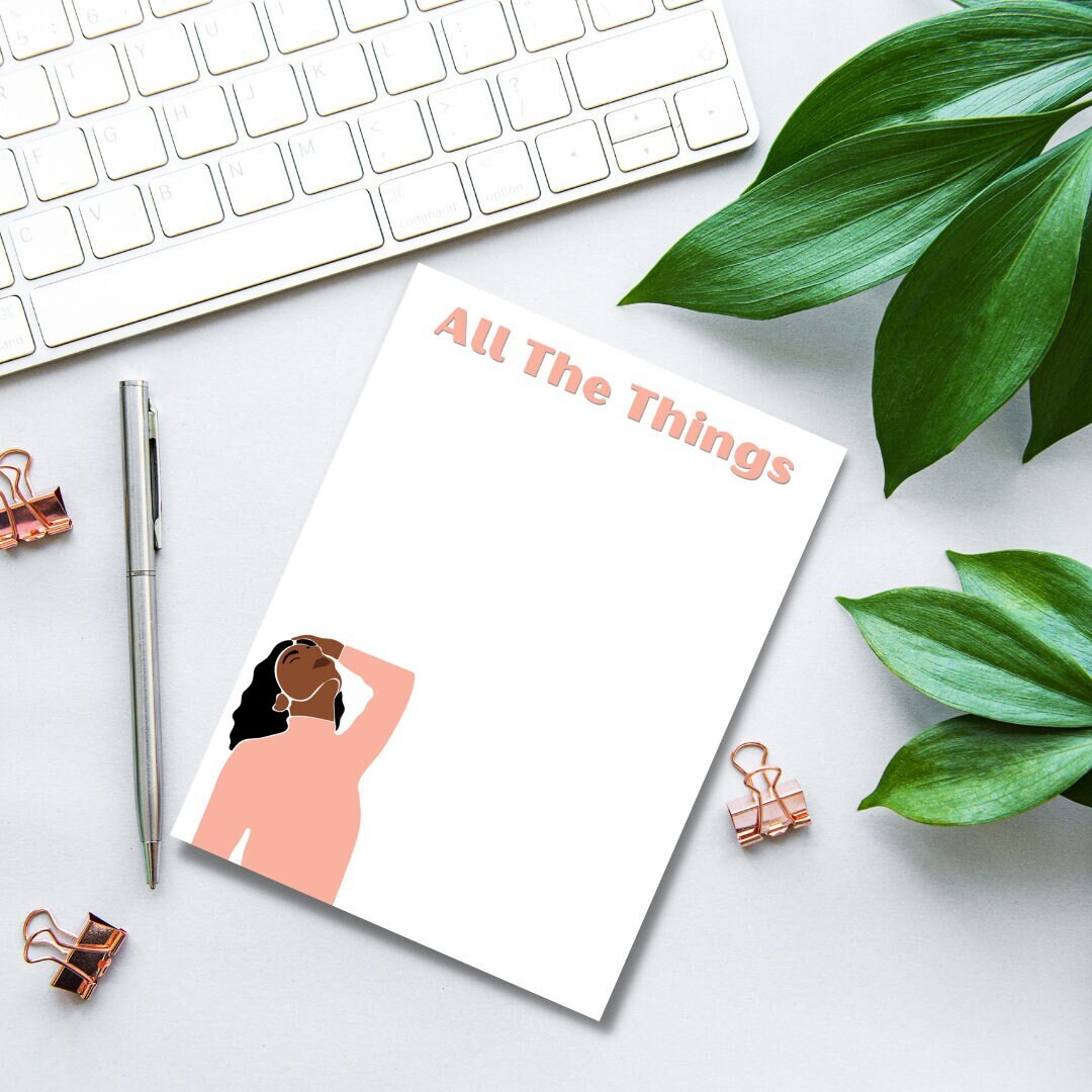 All the Things Notepad Black Woman Notepad Daily Notepad to - Etsy