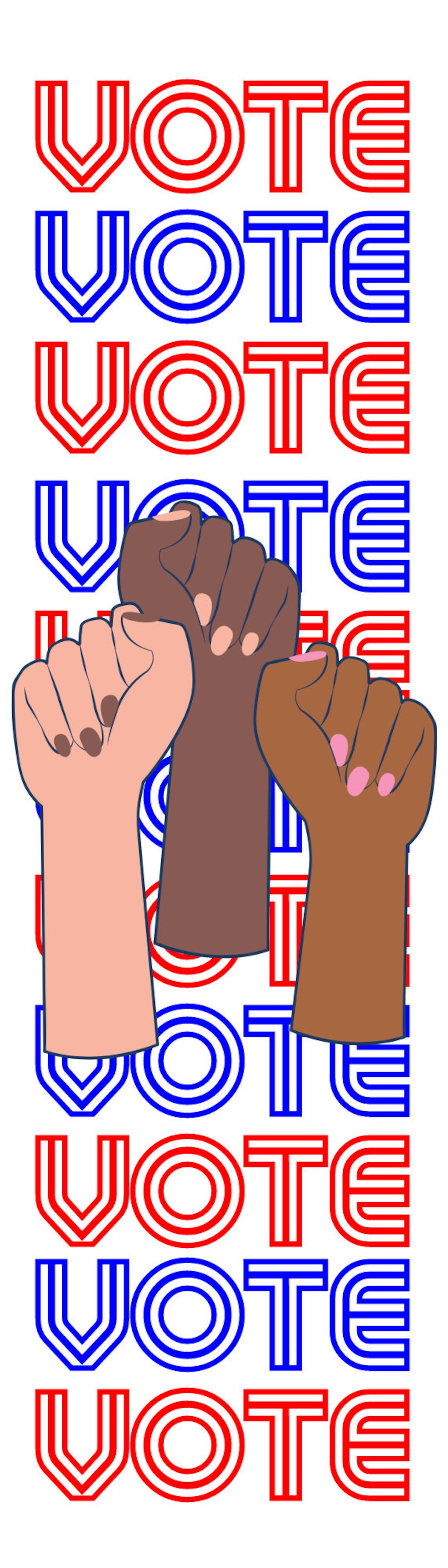 Laminated Vote Bookmark Feminist Bookmark Diversity - Etsy