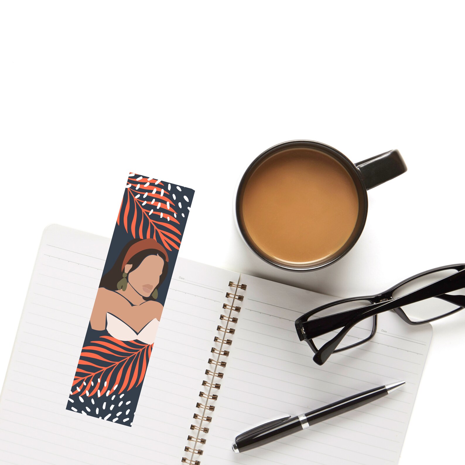 Laminated Bookmark, Abstract African American Woman Bookmark, African ...