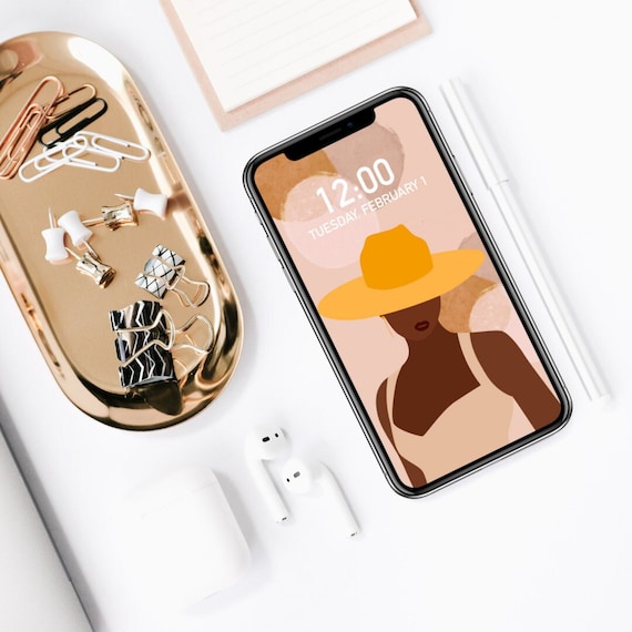 Instant Digital Download Classy Black Woman Iphone Lock Screen | Etsy