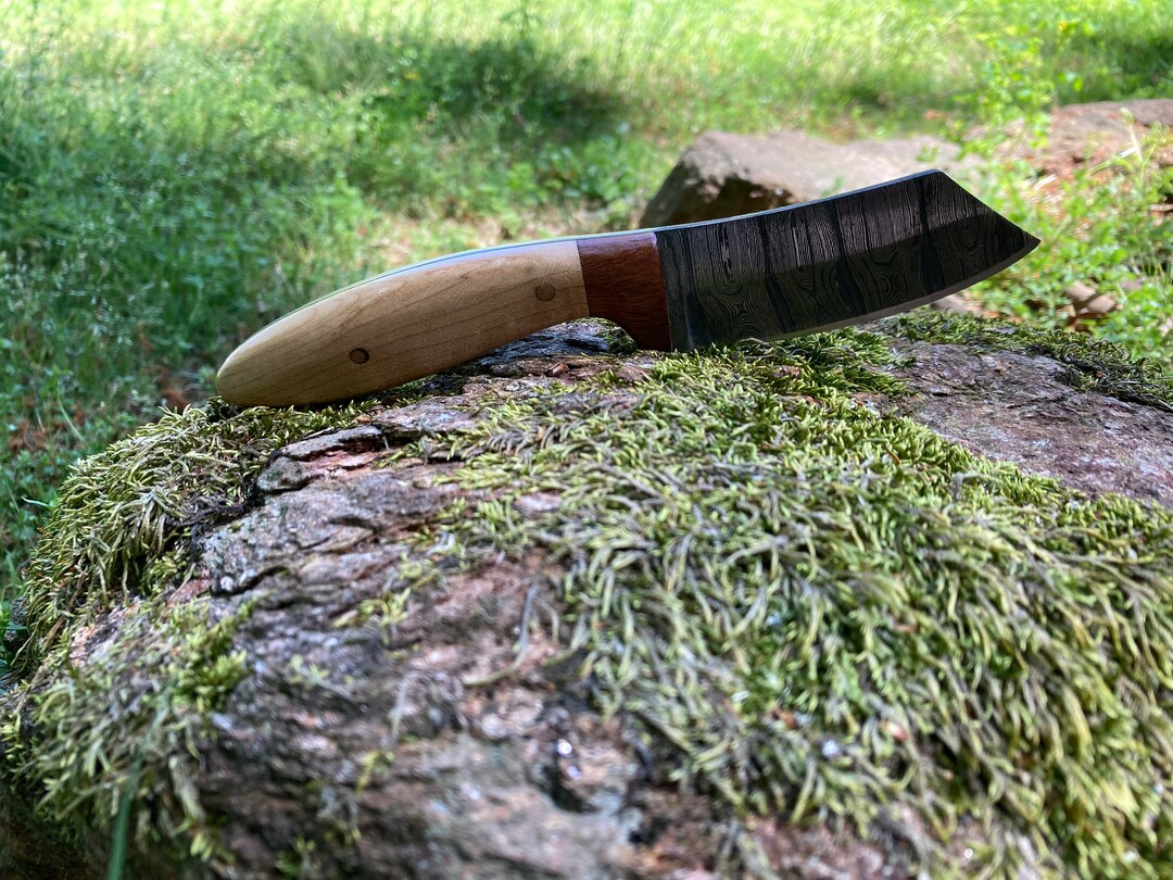 Small Damascus Cleaver Knife - Etsy
