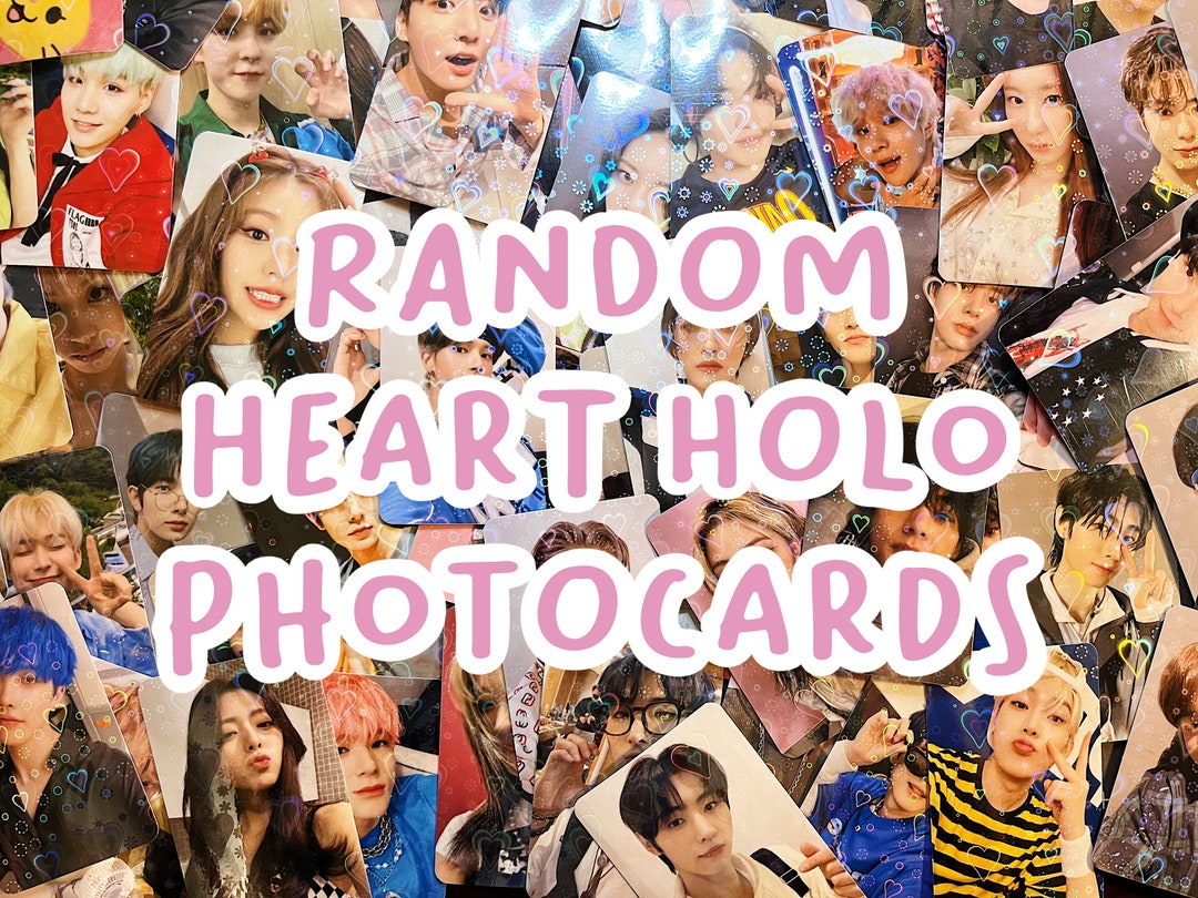 Random Heart Holo Photocards Kpop - Etsy