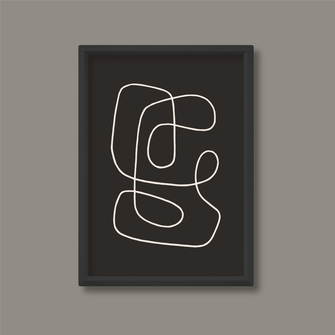 Abstract Neutral Tone Single Line Art Print Set of 3 | Etsy