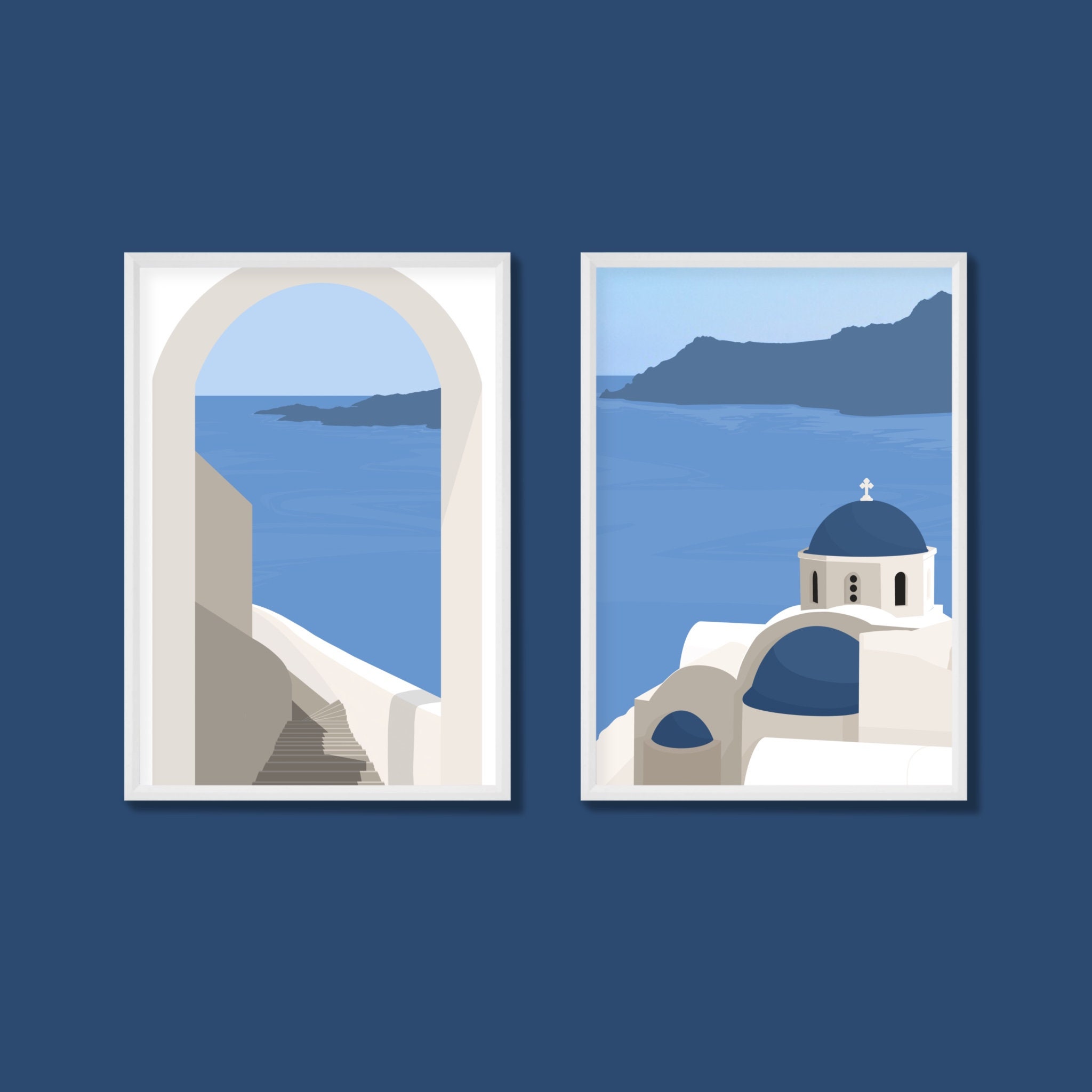 Santorini Greece Arch Print | Digital Download - Etsy UK