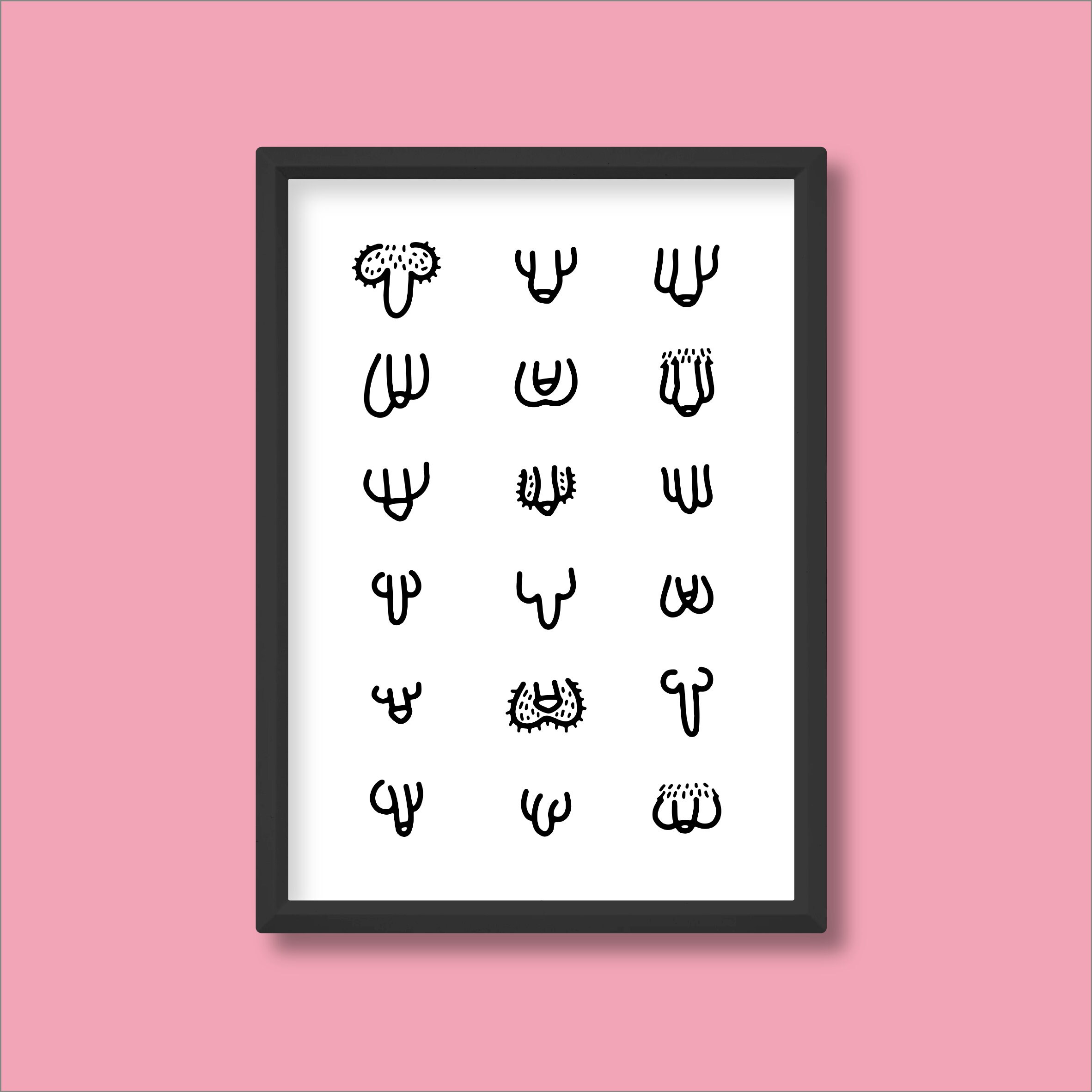 Willy Line Drawing Print Cute Nude Cartoons A5 A4 A3 A2 A1 A0 - Etsy UK