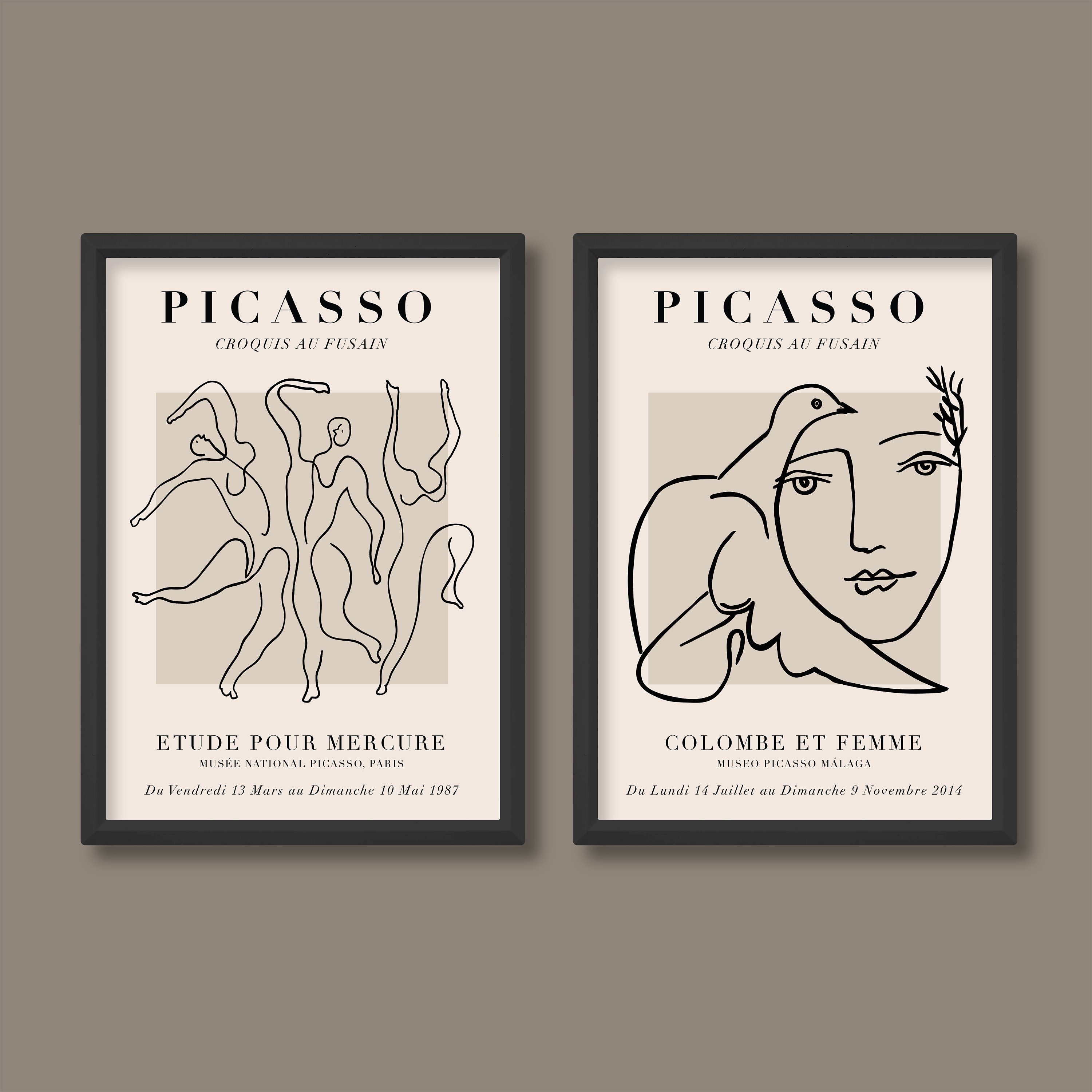 Ensemble Affiche Lot 2 Affiches Pablo Picasso Moderne Contemporain ...