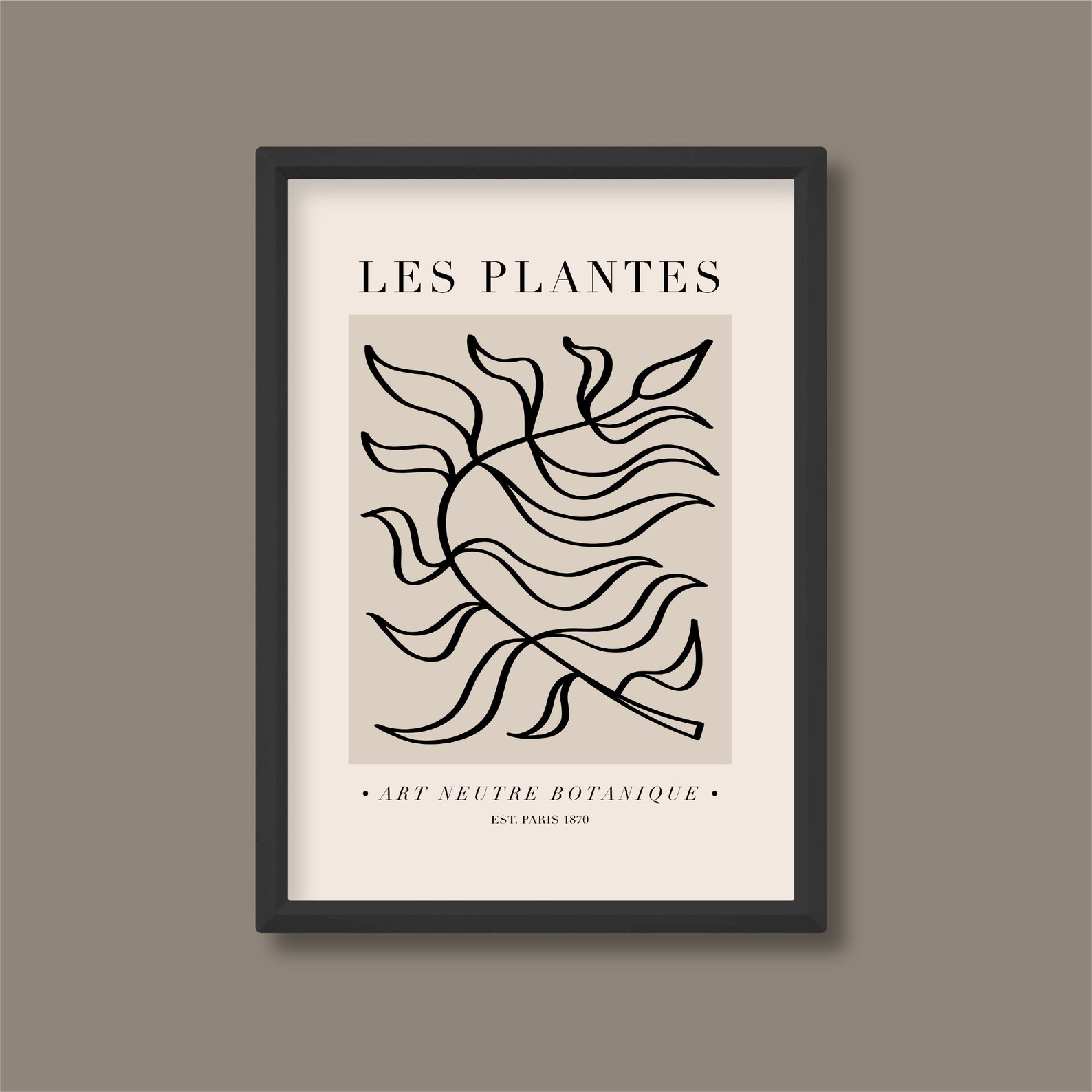 Abstract Shape and Plant Exhibition Posters Set of 6 Black - Etsy