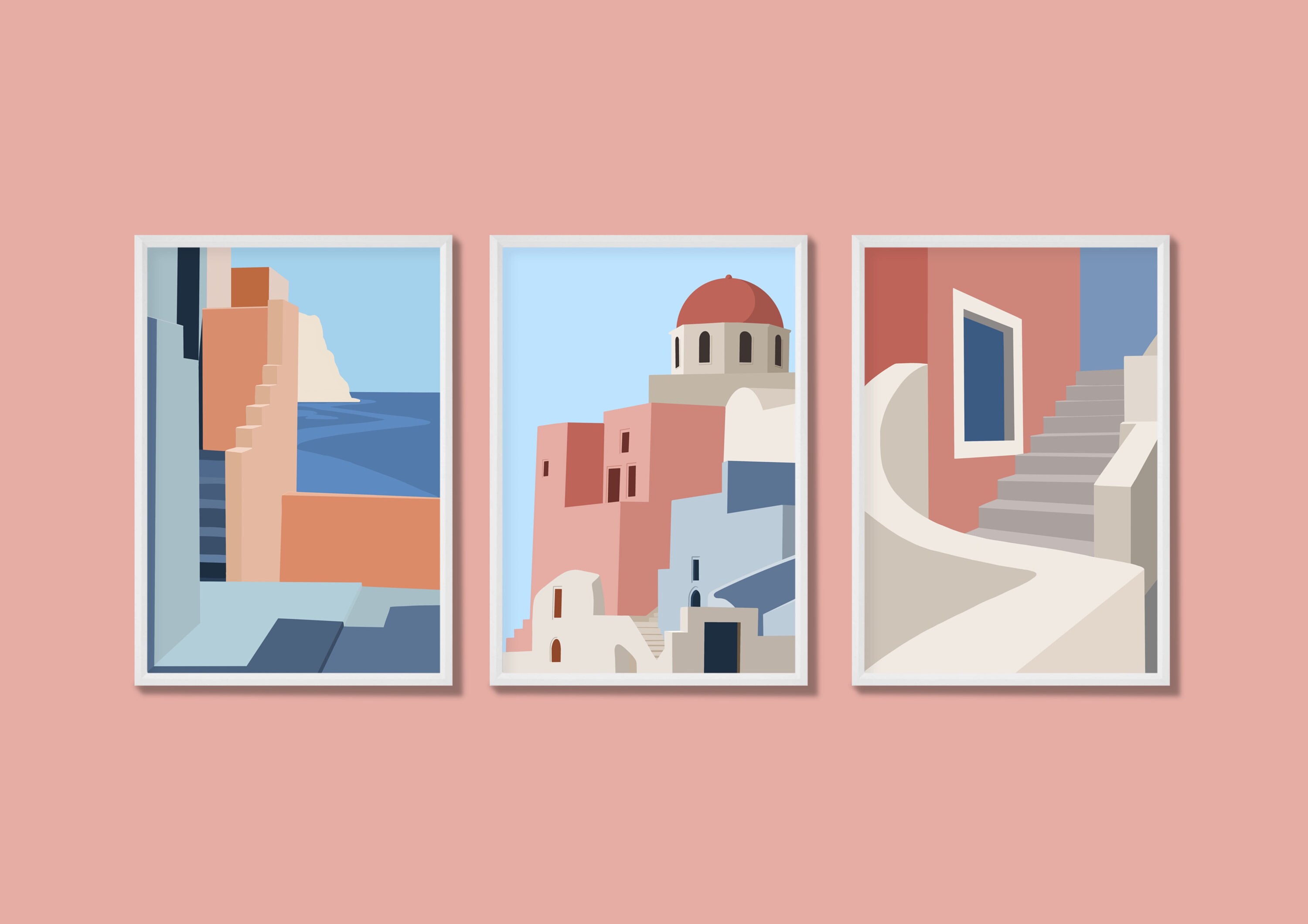 Santorini Greece Arch Print | Digital Download - Etsy UK