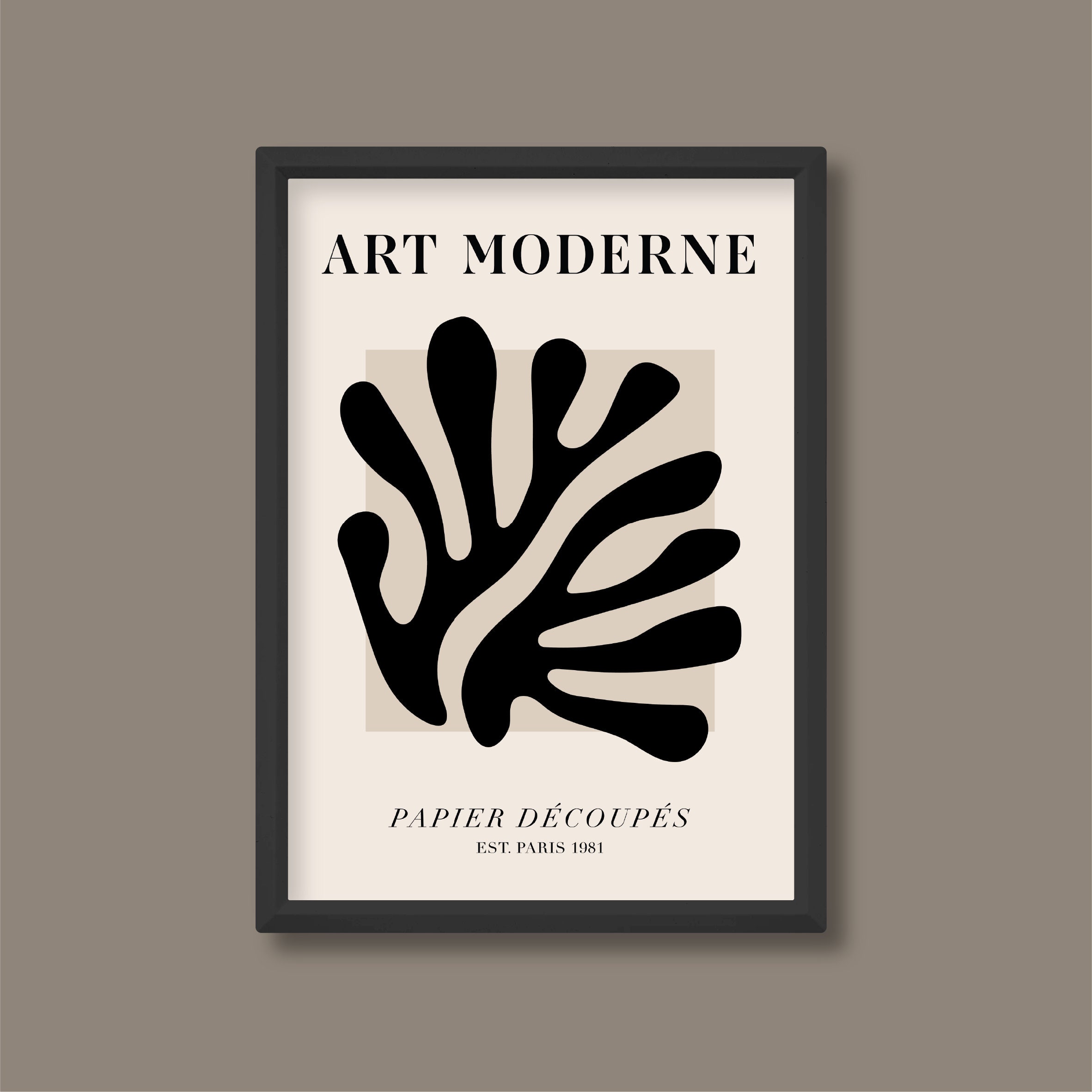 Abstract Shape and Plant Exhibition Posters Set of 6 Black - Etsy