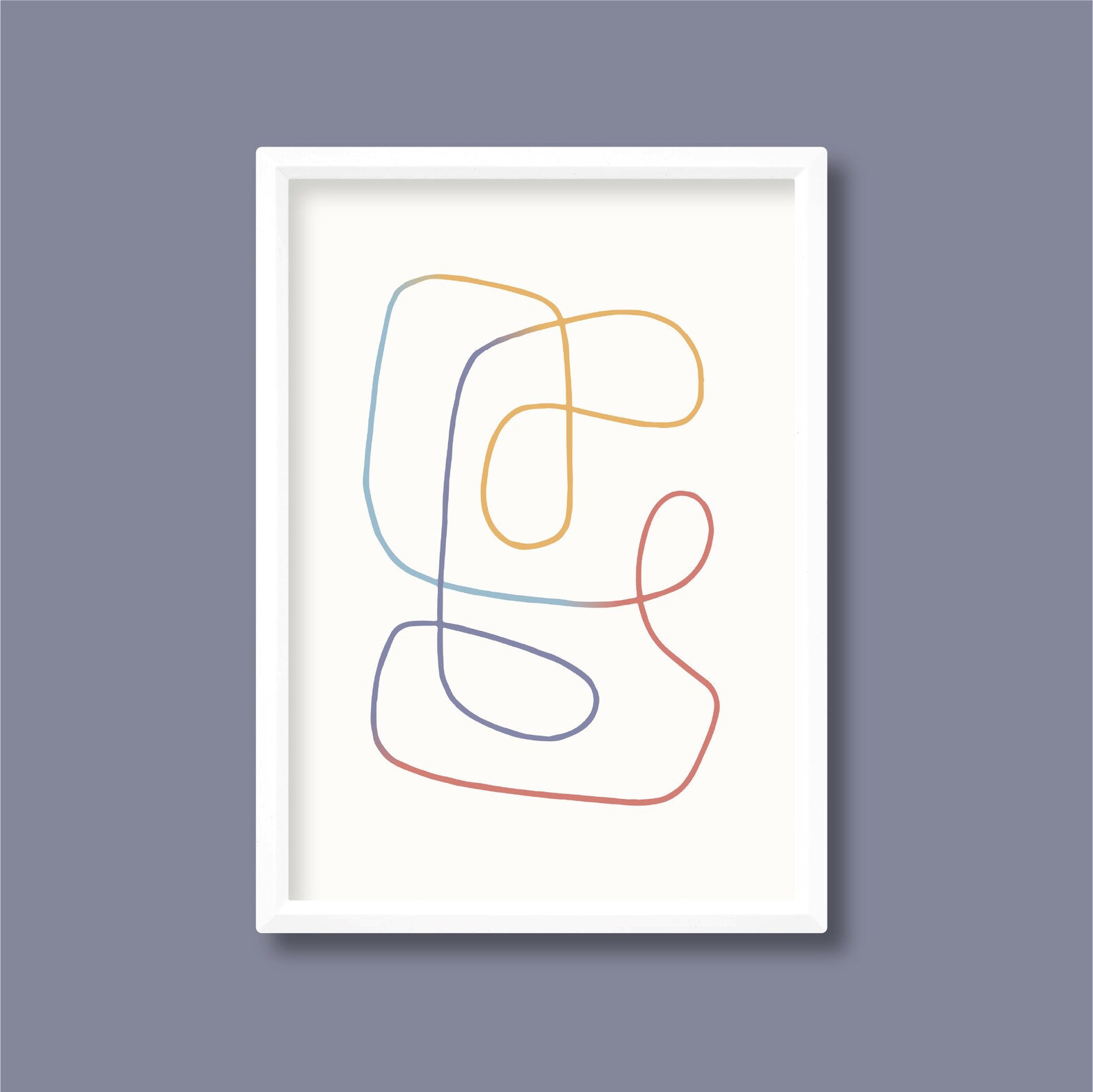 Abstract Bright Single Line Art Print Set of 3 Pastel - Etsy