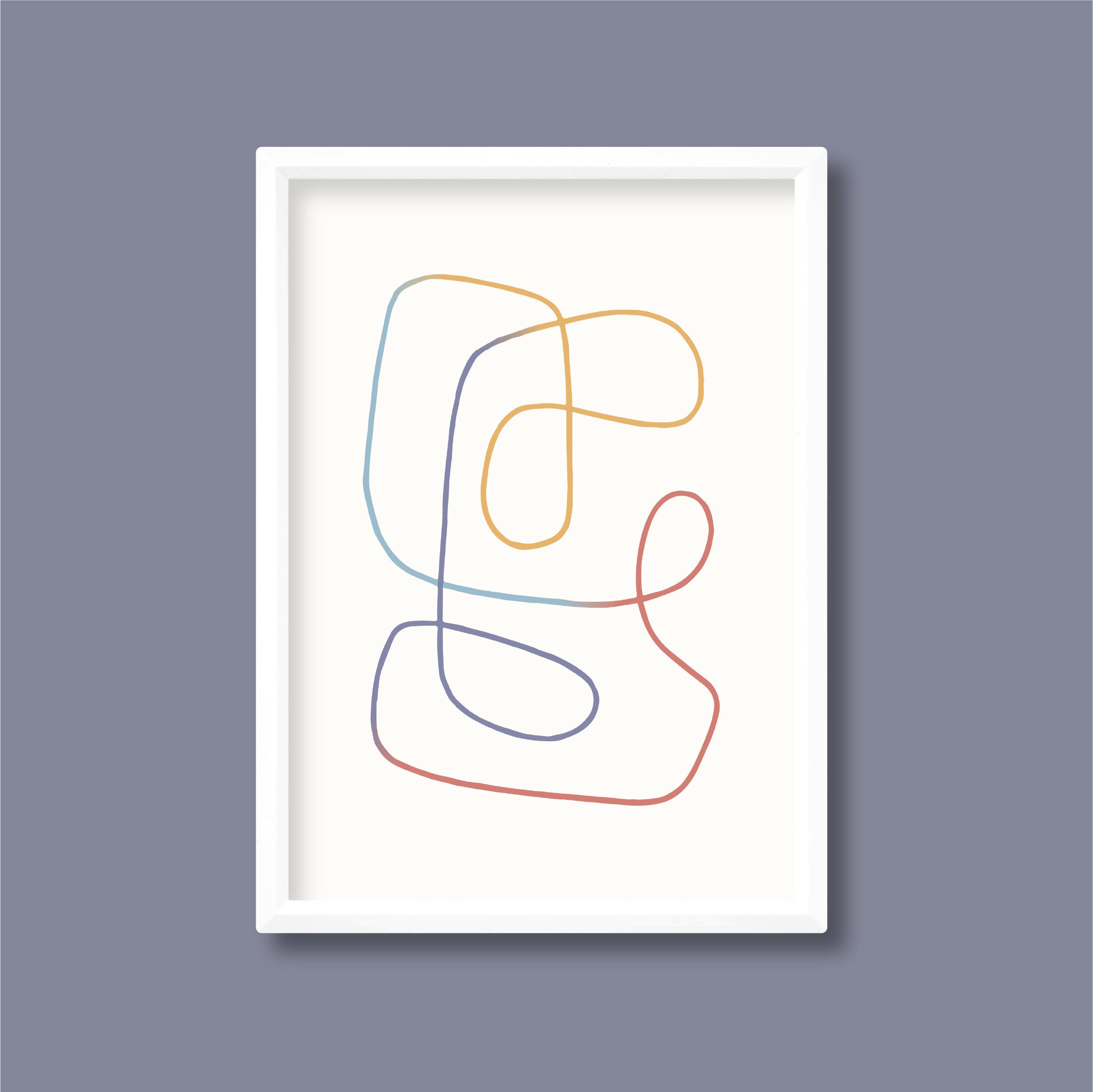 Abstract Bright Single Line Art Print Set of 3 Pastel - Etsy UK