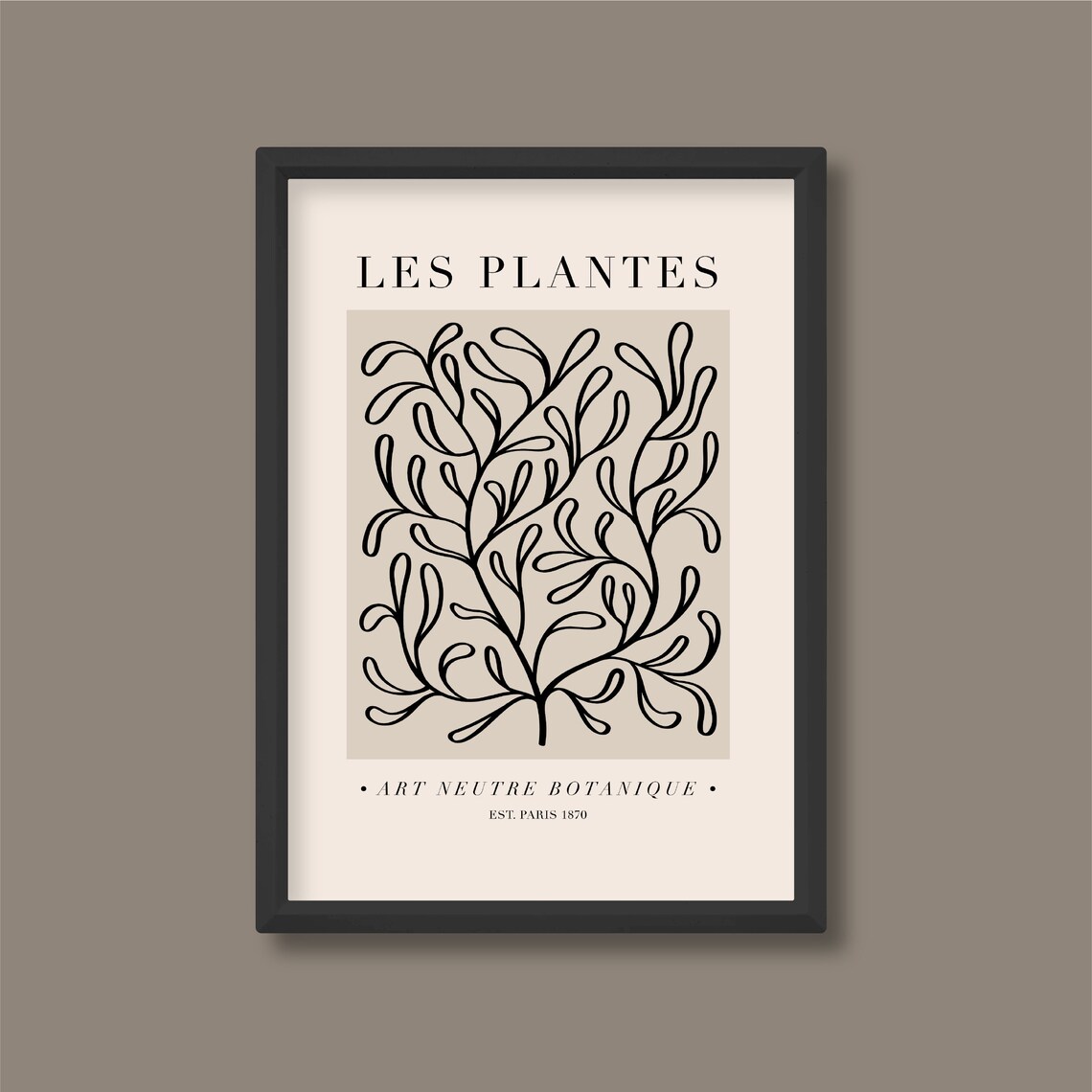 Abstract Shape and Plant Exhibition Posters Set of 6 Black - Etsy