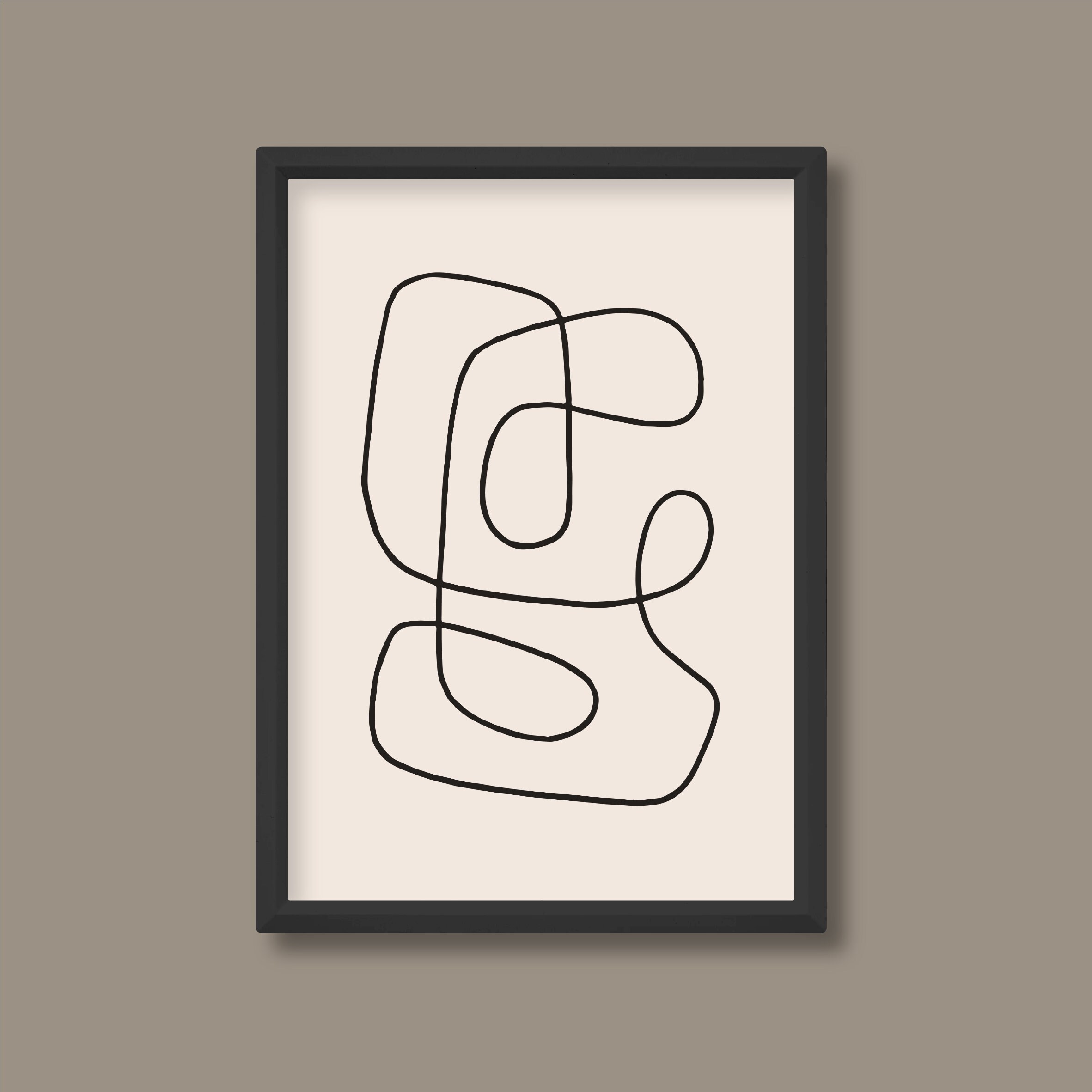 Abstract Neutral Tone Single Line Art Print Set of 3 - Etsy UK