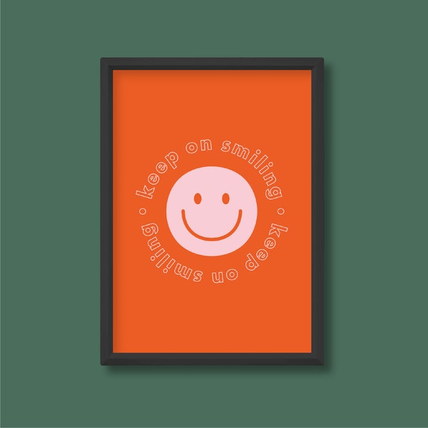 Keep Smiling Poster - Etsy
