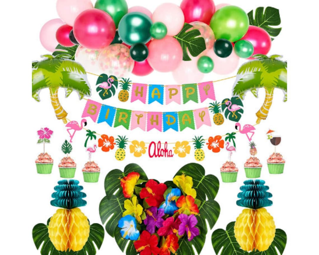 Tropical Party Hawaiian Luau Birthday Decor Hawaiian Party - Etsy