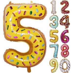 Donut Party Balloon Large Number 5 Donut Ice Cream Birthday - Etsy