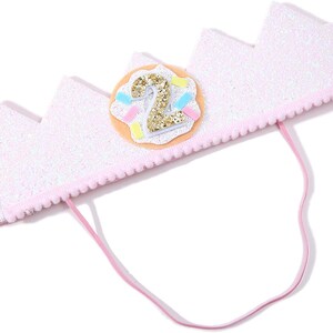 Donut Party Hat Crown 2nd Birthday Donut Ice Cream Birthday Party ...