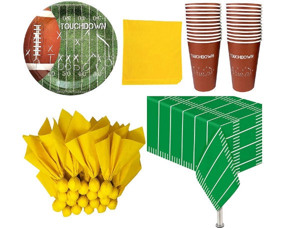 Football Party Tableware Decor Set Sports Decor Football - Etsy