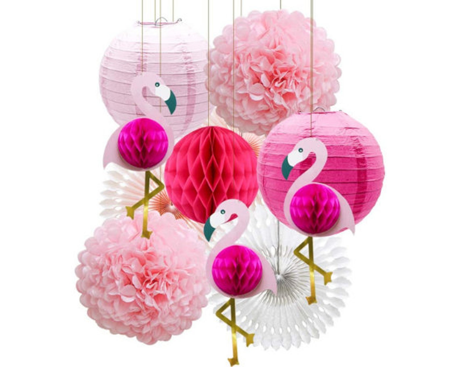 Tropical Party Flamingo Lanterns Hawaiian Party Flamingo - Etsy