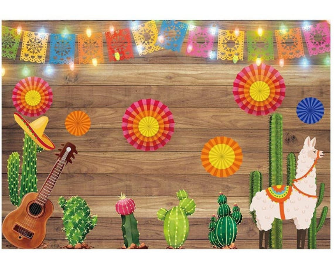 Fiesta Party Photo Backdrop Scene Fiesta Party Decor Fiesta - Etsy