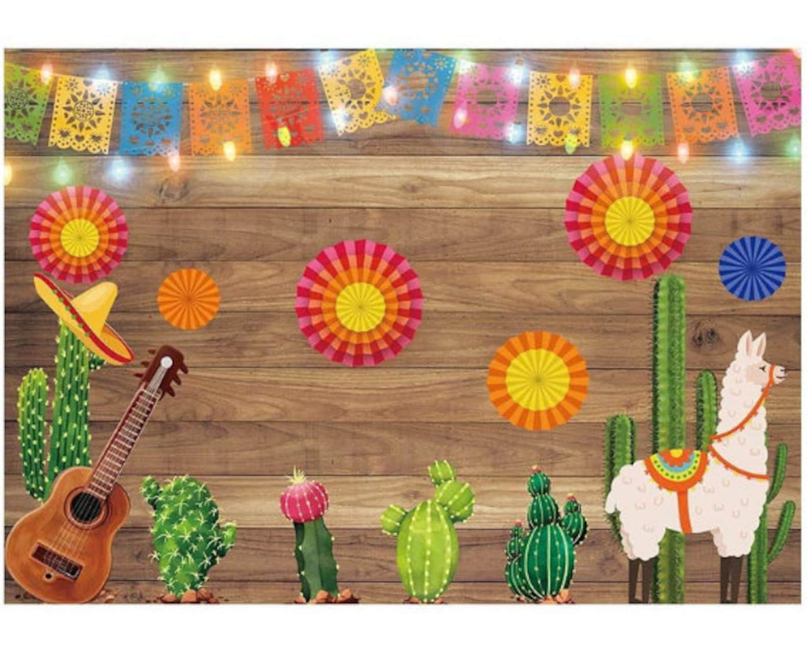 Fiesta Party Photo Backdrop Scene Fiesta Party Decor Fiesta - Etsy