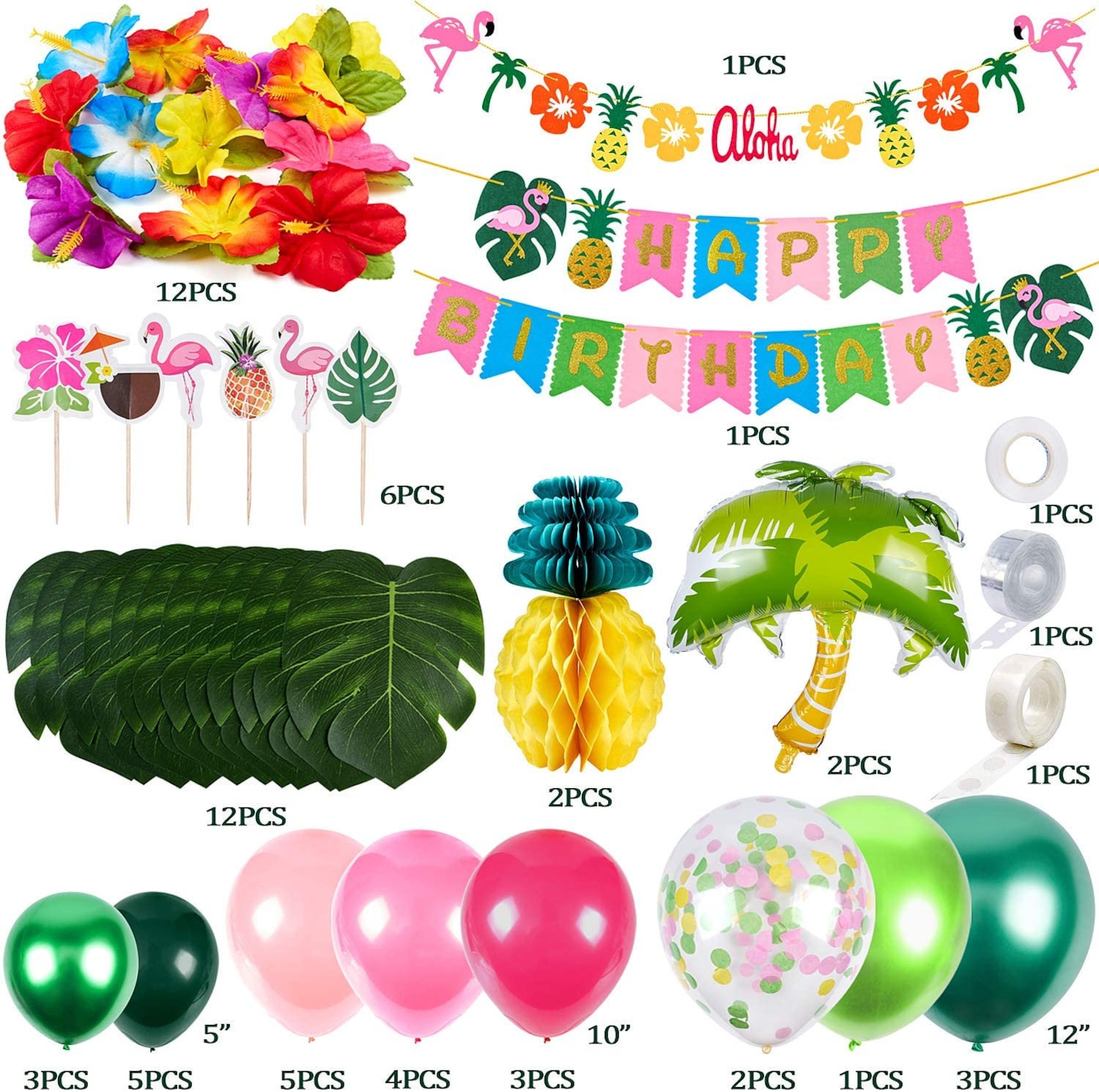 Tropical Party Hawaiian Luau Birthday Decor Hawaiian Party - Etsy