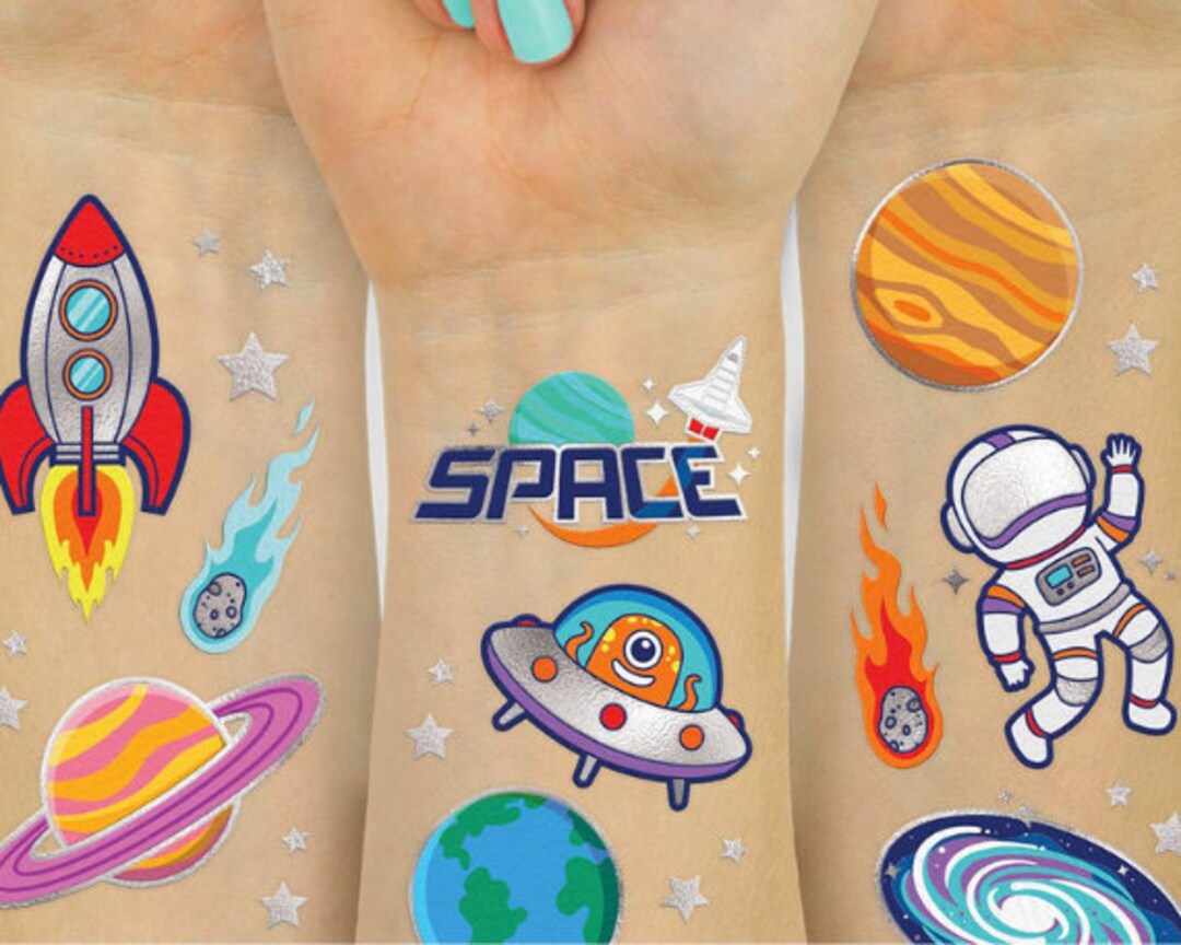 Space Party Favors Tattoos Galaxy Decor Space Decor Astronaut Party ...
