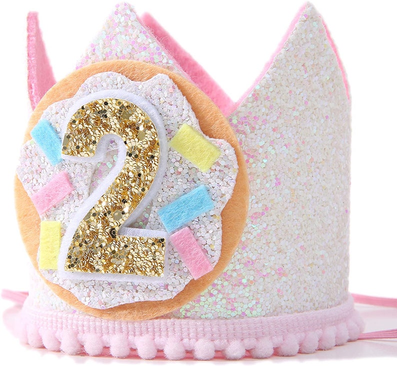 Donut Party Hat Crown 2nd Birthday Donut Ice Cream Birthday - Etsy