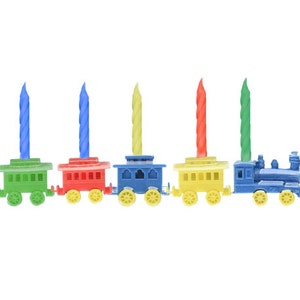 Transportation Party Candle Holders Train Railroad Birthday - Etsy
