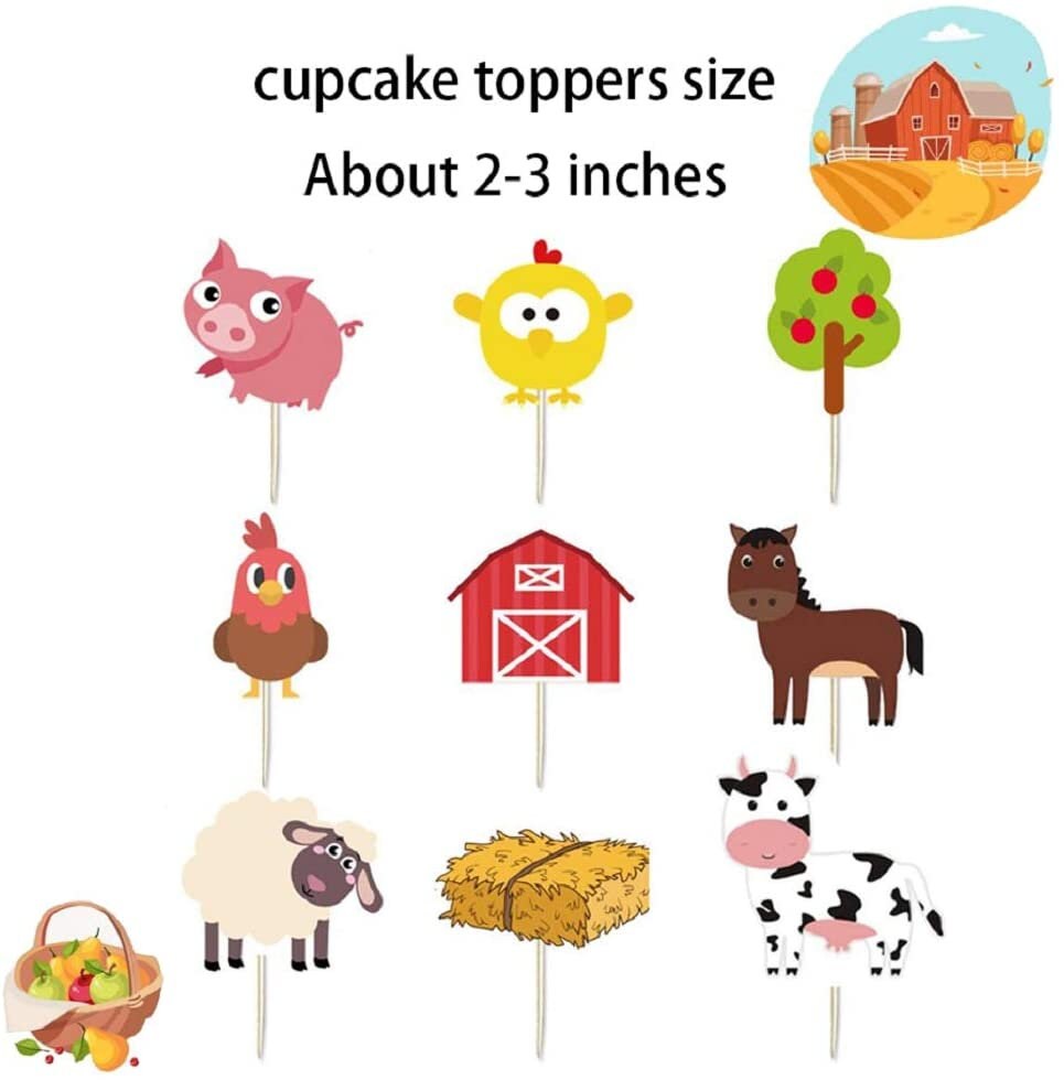 Farm Animals Birthday Decor Set Birthday 1st Birthday - Etsy