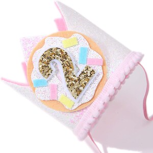 Donut Party Hat Crown 2nd Birthday Donut Ice Cream Birthday Party ...